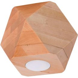 SOLLUX LIGHTING Deckenleuchte »WOODY« GU10 1 Stk. leuchtet nieder Naturholz