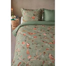PIP Studio Wendebettwäsche »Good Nightingale« 2 Stk. tlg. aus 100% Baumwolle, Bettwäsche mit Reißverschluss, Blumen Hellgrün Obermaterial: 100%...