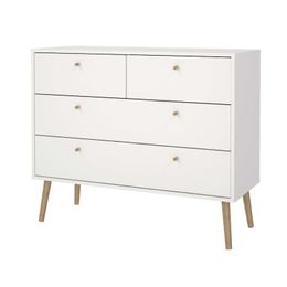 Andas Kommode &raquo;Bodo, Aufbewahrung, Schubladenschrank, Stauraum, modern, Breite 99 cm&laquo; 4 Schubladen, Wei&szlig; oder Schwarz, Beine und Griffe aus Echtholz 