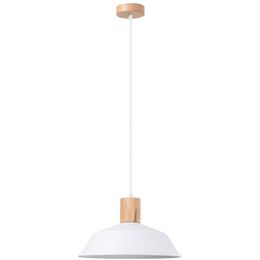 SOLLUX LIGHTING Pendelleuchte »FANO« E27 1 Stk. diffuses Licht nach unten Weiß