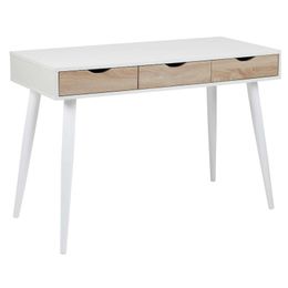 ACTONA GROUP Schreibtisch »Neptun« Bürotisch, Arbeitstisch, mit 3 Schubladen, Breite 110 cm /Weiss + Weiss