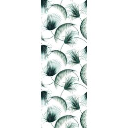 queence Vinyltapete »Dirk« Motiv floral geblümt gemustert glatt 90x250cm, selbstklebend, kinderleichte Anbringung, , Sticker grün B/L: 0,9 m...