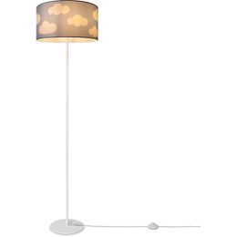 Paco Home Stehlampe »Luca Cosmo« E27 Stehlampe Kinderzimmer Stoff Lampenschirm Spielzimmer Wolken E27 Weiß