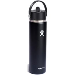 Hydro Flask Trinkflasche »24 OZ WIDE FLEX STRAW CAP« doppelte TempShield ️-Isolierung, 710 ml schwarz 710 ml