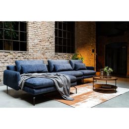exxpo - SOFA FASHION Ecksofa »Komfortsofa Look, moderner Webvelours Bezug, extrabreite Sitzflächen« komfortabler Sitz, L-Form, Breite 329cm, hoher...