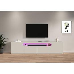 Inosign Lowboard »REAL TV-Möbel, 240 cm breit, 40/60 cm hoch, Hochglanz oder matt« Mit 4 Türen, davon 2 abgerundet, die ein ovales offenes Fach...