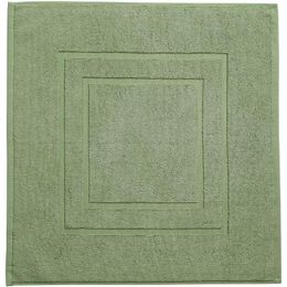 Christy Badematte »Brixton« Höhe 7 mm fußbodenheizungsgeeignet khaki Obermaterial: 100% Baumwolle quadratisch (60 cm x 60 cm )
