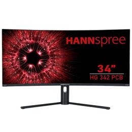 Hannspree Curved-Gaming-LED-Monitor »HG342PCB« 86, 4 cm/34 ′′ 3440 x 1440 px UWQHD 1 Reaktionszeit 144 Hz schwarz neig, dreh- und höhenverstellbar,...