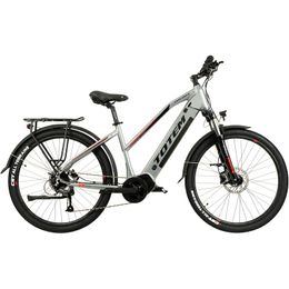 Totem &raquo;XPL-650&laquo; 9 Gang Shimano Altus Schaltwerk Kettenschaltung Mittelmotor 250 W Pedelec, Elektrofahrrad f&uuml;r Herren Silber+schwarz