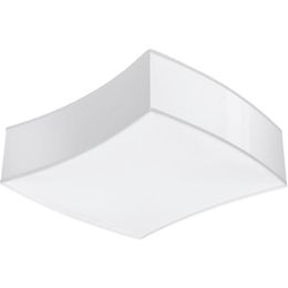SOLLUX LIGHTING Deckenleuchte »SQUARE« E27 1 Stk. Verteiltes Licht Weiss