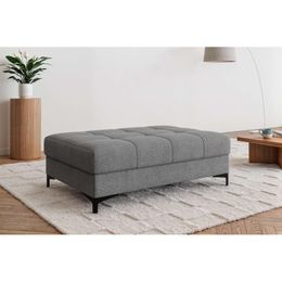 OTTO HOME Polsterhocker »LEEVKE Sitzhocker passend zum Sofa, Breite 115 cm« mit hochelastischer Schaum und Wellenunterfederung anthrazit