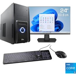CSL PC-Komplettsystem »Speed V25817« 24 ′′ Intel Core i5 UHD Graphics 730 8 GB RAM 500 GB SSD 1 Stk. schwarz Inkl. Maus, Tastatur, WLAN 300 MBit/s,...