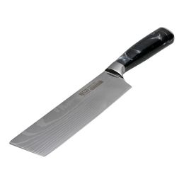 RESTO KITCHENWARE Hackmesser »Eridanus 19 cm, aus Edelstahl« professionelles Kochmesser mit lasergravierter Hochleistungsklinge schwarz, silberfarben