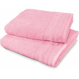 Tom Tailor HOME Handt&uuml;cher &raquo;Color Bath&laquo; im Set, mit Logo in Bord&uuml;re ros&eacute; Obermaterial: 100% Baumwolle B/L: 50 cmx100 cm