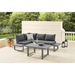 Konifera Gartenlounge-Set »Hamburg« Set, Tisch:100x60x60/40cm, abnehmbare Rückenlehnen, individuell aufstellbar, 14 Stk. tlg. höhenverstellbarer...