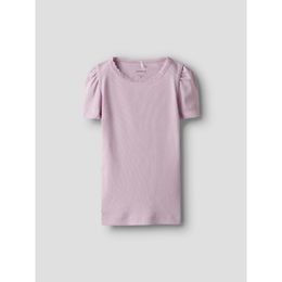 name it Kurzarmshirt &raquo;NMFKAB TOP NOOS&laquo; Baumwollmischung, Spitze, Puff&auml;rmel Winsome Orchid (blank) 92 92 Shirt von name it f&uuml;r M&auml;dchen