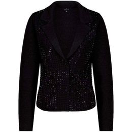 monari Strickjacke mit Glitzernieten schwarz 38 38 Jerseyblazer mit allover Glitzersteinchen von monari