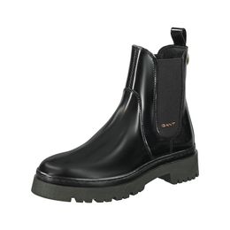 Gant Stiefelette »Stiefelette Leder/Textil« Schwarz 40 40 Verschluss: Schlupfschuh