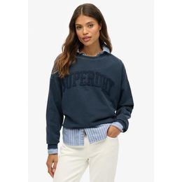 Superdry Sweatshirt »ATHLETIC TONAL APPLIQUE CREW« Richest Navy L L Sweater von Superdry