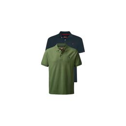 MCS Kurzarmhemd »2er-Pack polo shirts Harry« Dark Sapphire-Bronze Green 3XL - Normalgrößen Normalgrößen 3XL Klassisches Poloshirt mit ikonischem...