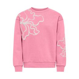 KIDS Only Sweatshirt »KOGODESSA L/S O-NECK BOX UB CP SWT« mit coolen Outline-Prints Sea Pink Detail:Blurry Flower 122/128 122/128 Sweater von KIDS...