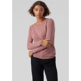 Véro Moda VERO MODA Rundhalspullover »VMCARE STRUCTURE LS O-NECK BLOU NOOS« mit Strukturmuster Nostalgia Rose L L Pullover von Vero Moda