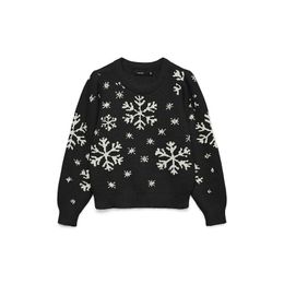 Véro Moda VERO MODA Weihnachtspullover »VMNEWSNOWYFROST LS O-NECK PULLOVER XMAS« Black Detail:W. SILVER LUREX XL XL X-Mas Pullover von Vero Moda