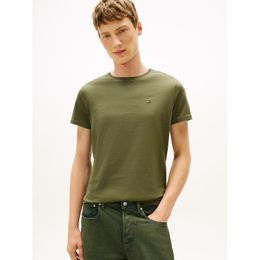 Tommy Jeans T-Shirt »TJM ESSENTIAL SOLID TEE« mit Rundhalsausschnitt und dezenter Logo-Flag Dark Greenery M M T-Shirt von Tommy Jeans für bequemen...