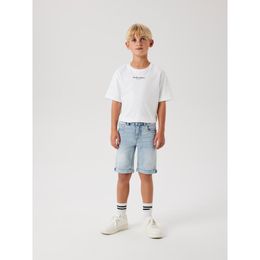 name it Jeansshorts »NKMTHEO XSL DNM L SHORTS 6622-CL NOOS« Viskosemischung, Stretch Light Blue Bleached Denim (blank) 170 - N-Gr N-Gr 170 Slim Fit...
