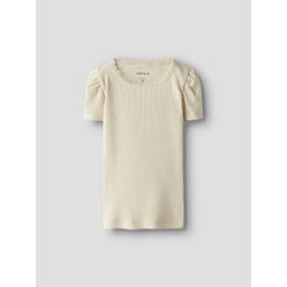 name it Kurzarmshirt »NMFKAB TOP NOOS« Baumwollmischung, Spitze, Puffärmel Summer Sand (blank) 104 104 Shirt von name it für Mädchen