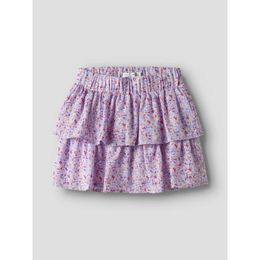 name it Volantrock »NKFVINAYA SKIRT FFF NOOS« Kunstfaser, Stretch, Allover Druck Orchid Bloom AOP:SPRINKLE 128 128 Minirock von name it für Mädchen