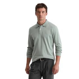 Marc O'Polo MARC O'POLO Langarm-Poloshirt arctic blue L L Poloshirt von Marc O'Polo