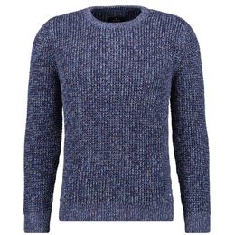Rundhalspullover Ragman, Herren, Gr. 52, blau (nachtblau), 100% Baumwolle, Rundhals, Pullover