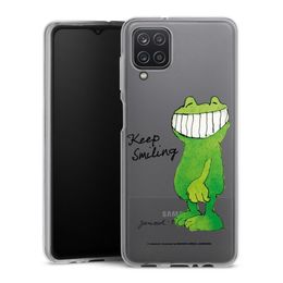 DeinDesign Galaxy A12 Handy Silikon H&uuml;lle Case transparent Handyh&uuml;lle Janosch Frog Motivation Silikon Case