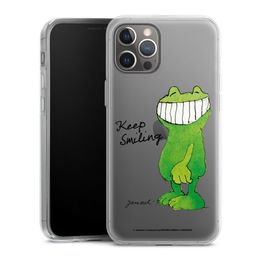 DeinDesign iPhone 12 Pro Max Handy Silikon H&uuml;lle Case transparent Handyh&uuml;lle Motivation Janosch Frog Silikon Case