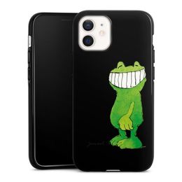 DeinDesign iPhone 12 mini Handy Silikon H&uuml;lle Case schwarz Handyh&uuml;lle Motivation Janosch Frog