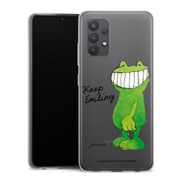 DeinDesign Galaxy A32 4G Handy Silikon H&uuml;lle Case transparent Handyh&uuml;lle Janosch Frog Motivation Silikon Case