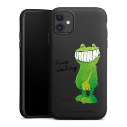DeinDesign iPhone 11 Handy Premium Silikon H&uuml;lle Handyh&uuml;lle schwarz Case Janosch Frog Motivation Silikon Premium Case