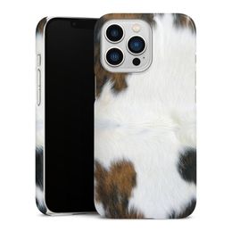 DeinDesign iPhone 13 Pro Handy Premium Case Smartphone Handyh&uuml;lle Schutzh&uuml;lle gl&auml;nzend Cow Fur Cow Skin Premium Case