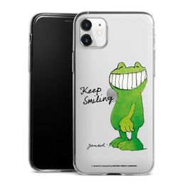 DeinDesign iPhone 11 Handy Slim Case Silikon Handyh&uuml;lle transparent H&uuml;lle extra d&uuml;nn Janosch Frog Motivation Silikon Slim Case