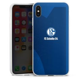 DeinDesign iPhone Xs Max Handy Silikon H&uuml;lle Case transparent Handyh&uuml;lle Official Licensed Product Bundesliga Fc Schalke 04 Silikon Case