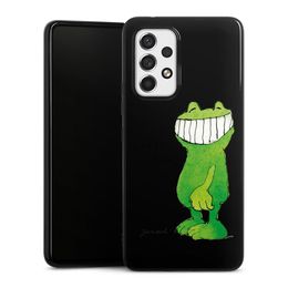 DeinDesign Galaxy A53 5G Handy Silikon H&uuml;lle Case schwarz Handyh&uuml;lle Motivation Frog Janosch