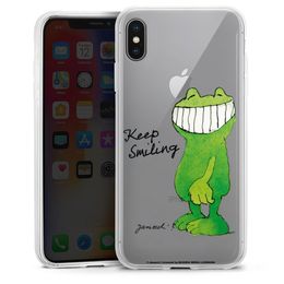 DeinDesign iPhone Xs Max Handy Silikon H&uuml;lle Case transparent Handyh&uuml;lle Janosch Frog Motivation Silikon Case
