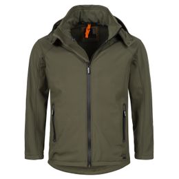 Softshelljacke Alessandro Salvarini "ASBasiri", Herren, Gr. S, grün (olive), Obermaterial: 96% Polyester, 4% Elasthan; Innenmaterial: 100% Polyester, Jacken, mit abnehmbarer Kapuze