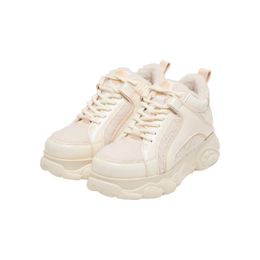 Trainingsschuh Buffalo "Buffalo CLD CORIN WARM - VEGAN PATENT/", Damen, Gr. 36, cream, unifarben, Schuhe