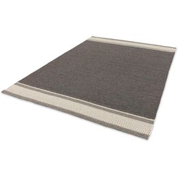 Sch&ouml;ner Wohnen Kollektion Wollteppich "Botana" Gr. 3, grau (anthrazit), B:140cm H:8mm L:200cm, Baumwolle, Wolle, SCH&Ouml;NER WOHNEN-KOLLEKTION, Teppiche, reine Wolle, Wohnzimmer