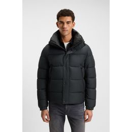 Steppjacke BOSS Orange "Omaris", Herren, Gr. 56, schwarz (schwarz001), Web, Obermaterial: 100% Polyester, unifarben, regular fit, runder Abschluss mit Druckknöpfen, Jacken, mit Reißverschlusstaschen