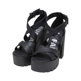 Buffalo Damen High-Heel-Pumps "Buffalo Buffalo Jalila Cross - Vegan Nappa", Gr. 40schwarz, Kunstfaser, unifarben, Schuhe