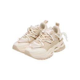 Trainingsschuh Buffalo "Buffalo TRIPLET LACE -", Damen, Gr. 37, beige, cream, unifarben, Schuhe