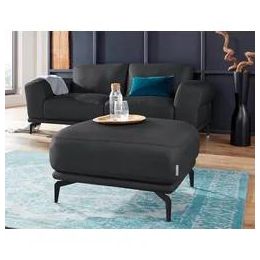 Hocker W.Schillig "montanaa", schwarz (schwarz z59), B:71cm H:42cm T:71cm, Hocker, Hocker, mit Metallf&uuml;&szlig;en in Schwarz pulverbeschichtet, Breite 71 cm